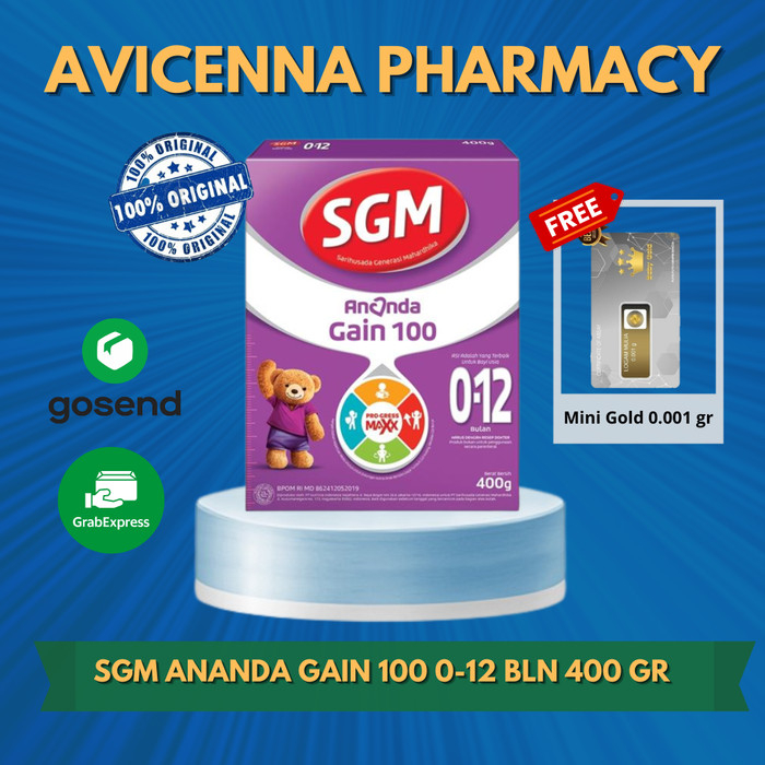 Jual SGM ANANDA GAIN 100 0-12BLN 400G BOX (1 PCS) | Shopee Indonesia