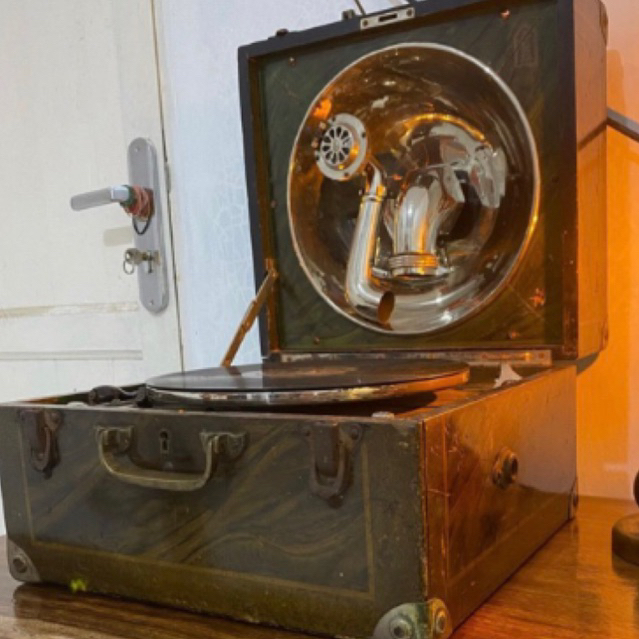 Jual Gramophone antik classik free piringan hitam batu | Shopee Indonesia