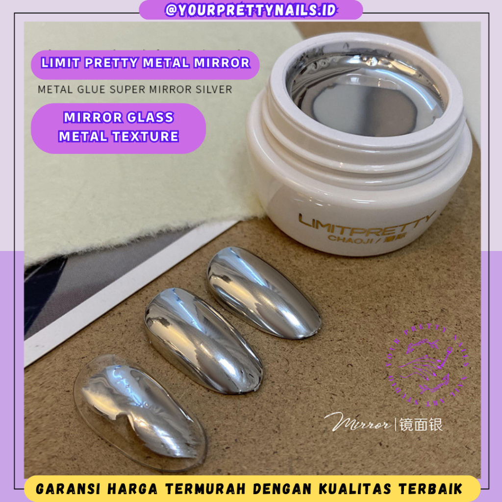Jual LIMIT PRETTY METAL SUPPER MIRROR GLUE SILVER GLUE JAPANESE STYLE ...