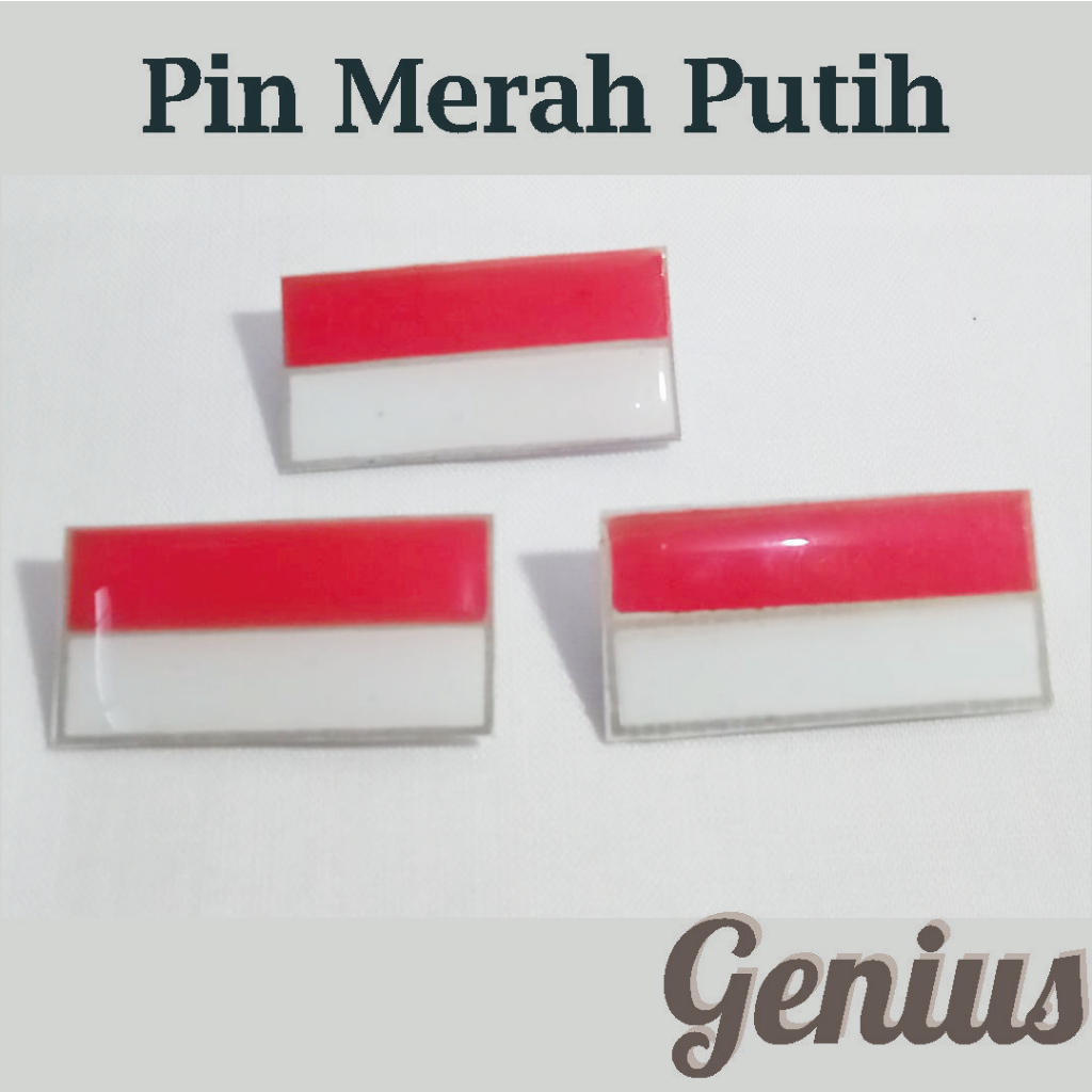 Jual pin merah putih Timbul Tebal Bahan Fiber dilapisi resin- Genius ...
