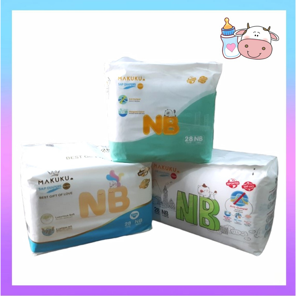 Jual MAKUKU Air Diapers Tape NB 28 Slim/ Comfort fit / Procare | Shopee ...