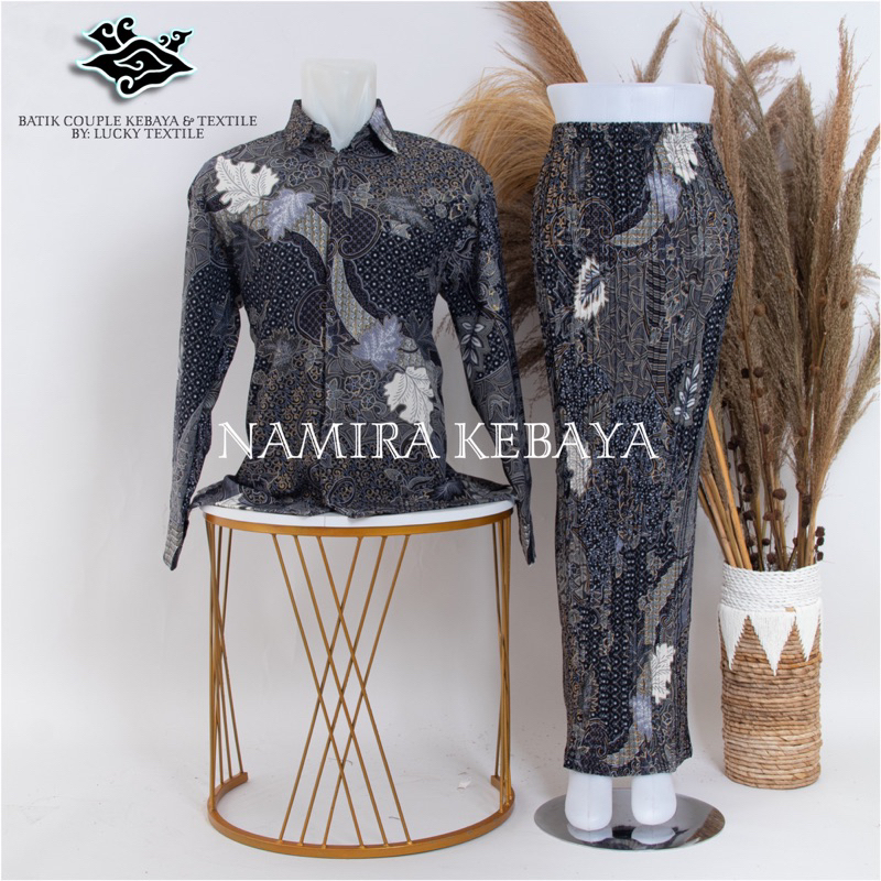 Jual BATIK COUPLE MOTIF AUREL // KEMEJA PANJANG // ROK PLISKET // ROK ...