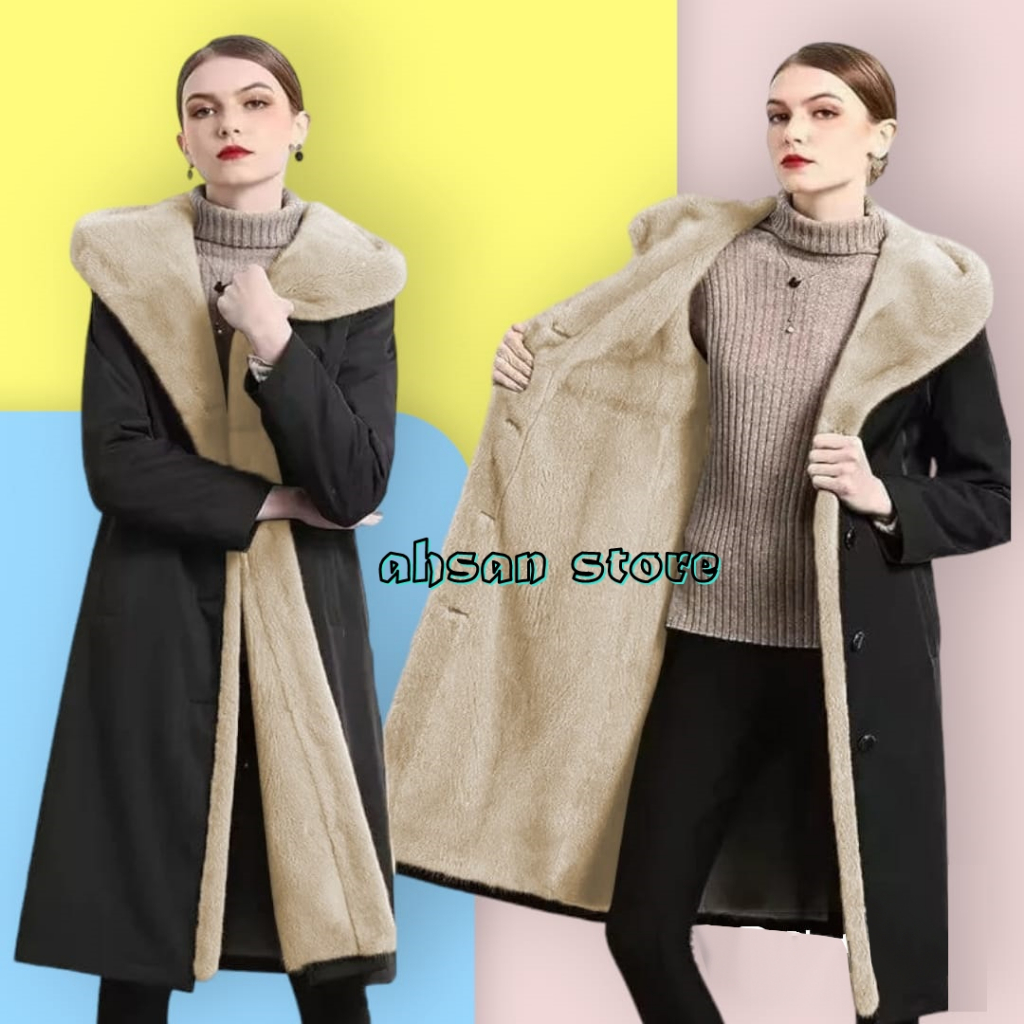 Jual JAKET JACKET JEKET MANTEL JUBAH PANJANG PARKA LAPIS BULU HANGAT ...