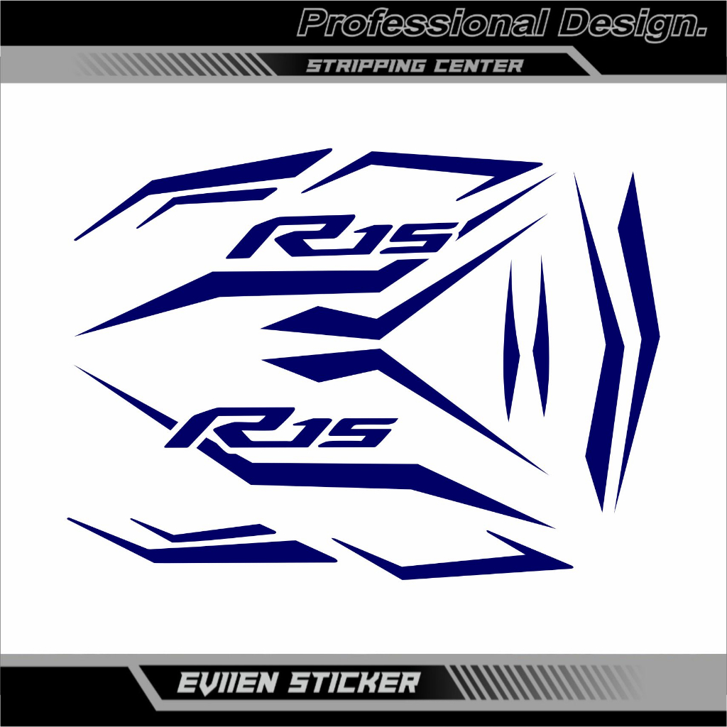 Jual Striping R15 V4 Striping Simple Elegant Cutting Sticker V4-001 ...