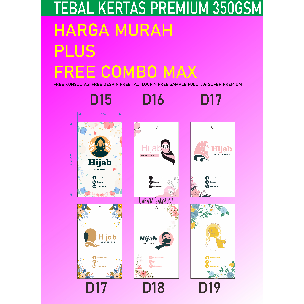 Jual HANGTAG NAME TAG PRICE TAG SUPER TEBAL PREMIUM 350GSM | Shopee ...