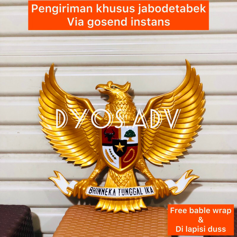 Jual Garuda pancasila lambang garuda pancasila bahan fiber ukuran 40 x ...