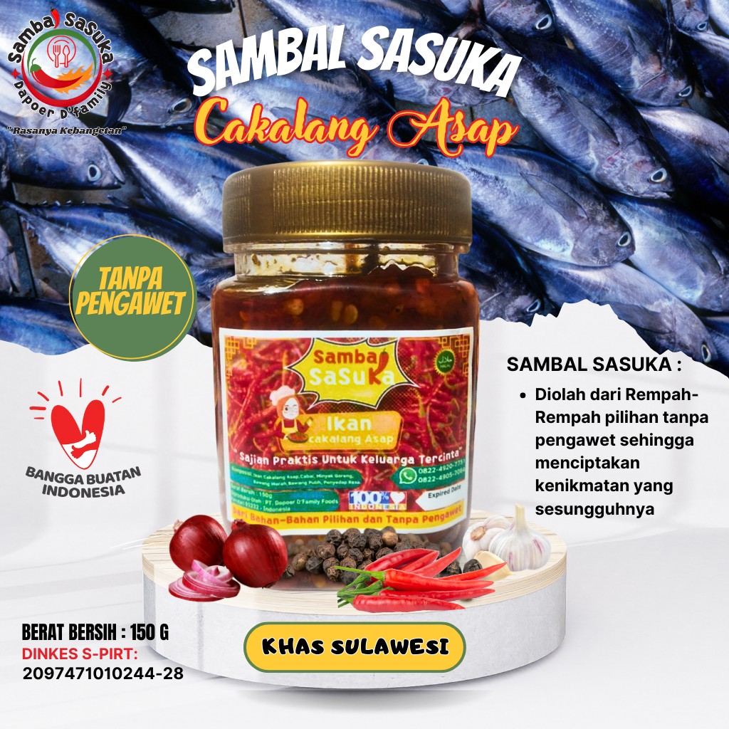 Jual Sambal Sasuka Cakalang Pedas 150gr/Lauk Siap Saji/Khas Sulawesi | Shopee Indonesia