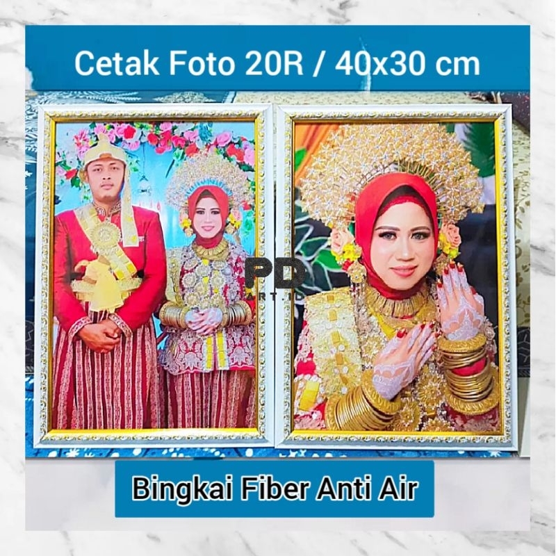 Jual Cetak Plus Bingkai Foto Besar 20R (45x30cm) Anti Air Sudah ...
