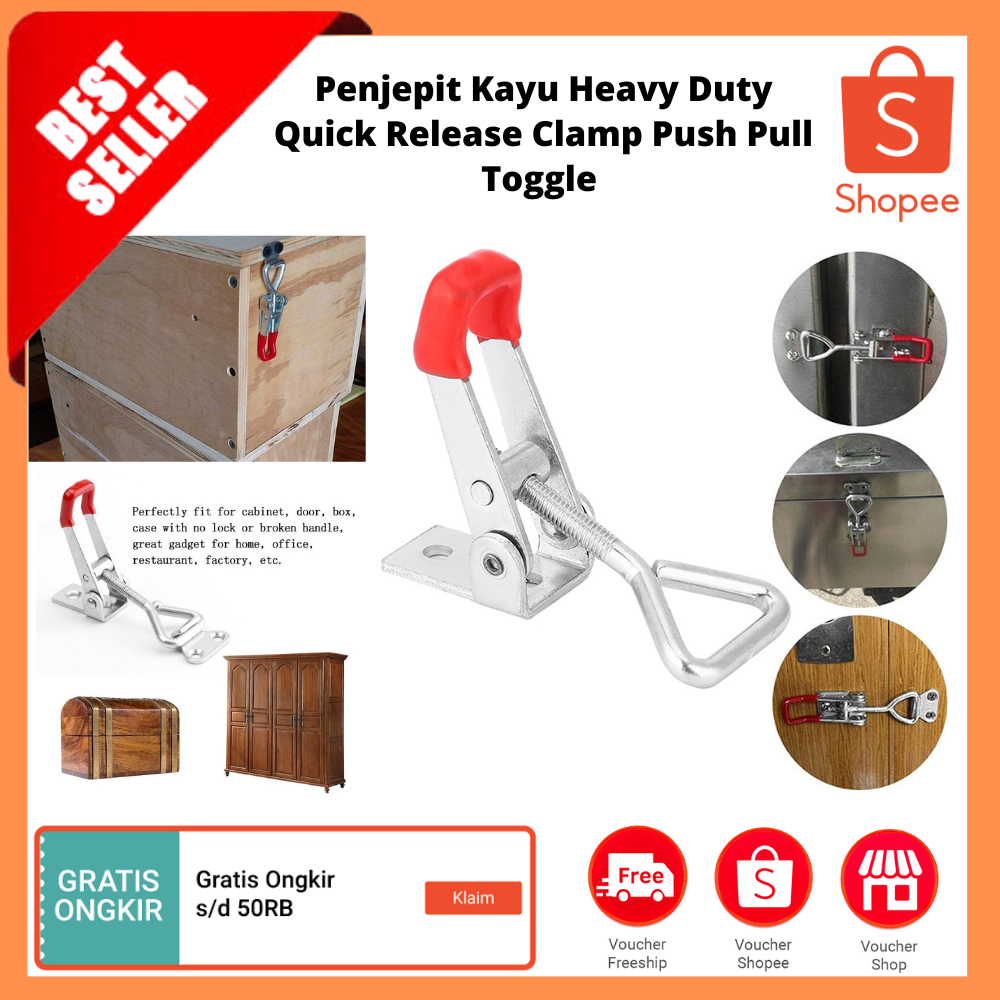 Jual Penjepit Kayu Heavy Duty Quick Release Clamp Push Pull Toggle ...