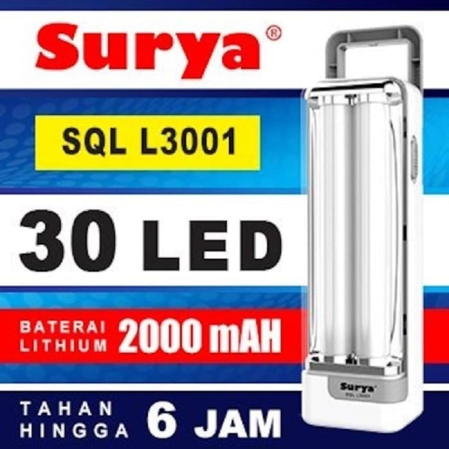Jual Lampu Emergency Led Besar SQL 3001 30 Led Surya Baterai Cas Lampu ...