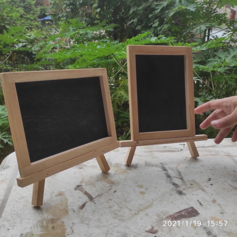 Jual Papan Tulis Kapur Blackboard Mini Kecil dengan Stand untuk ...