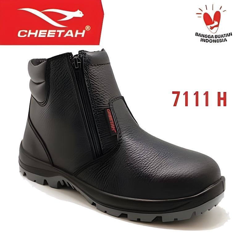 Jual Sepatu Safety Shoes Cheetah 7111H Original Sepatu Safety Double PU ...