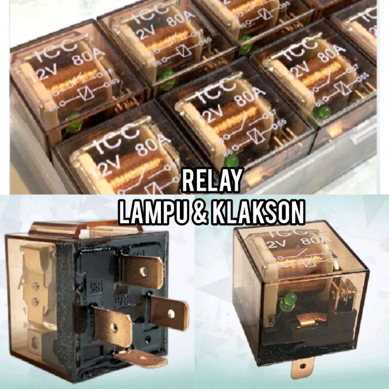 Jual Relay Lampu & Klakson 12 Volt 80 Ampere Relay Motor Mobil | Shopee ...