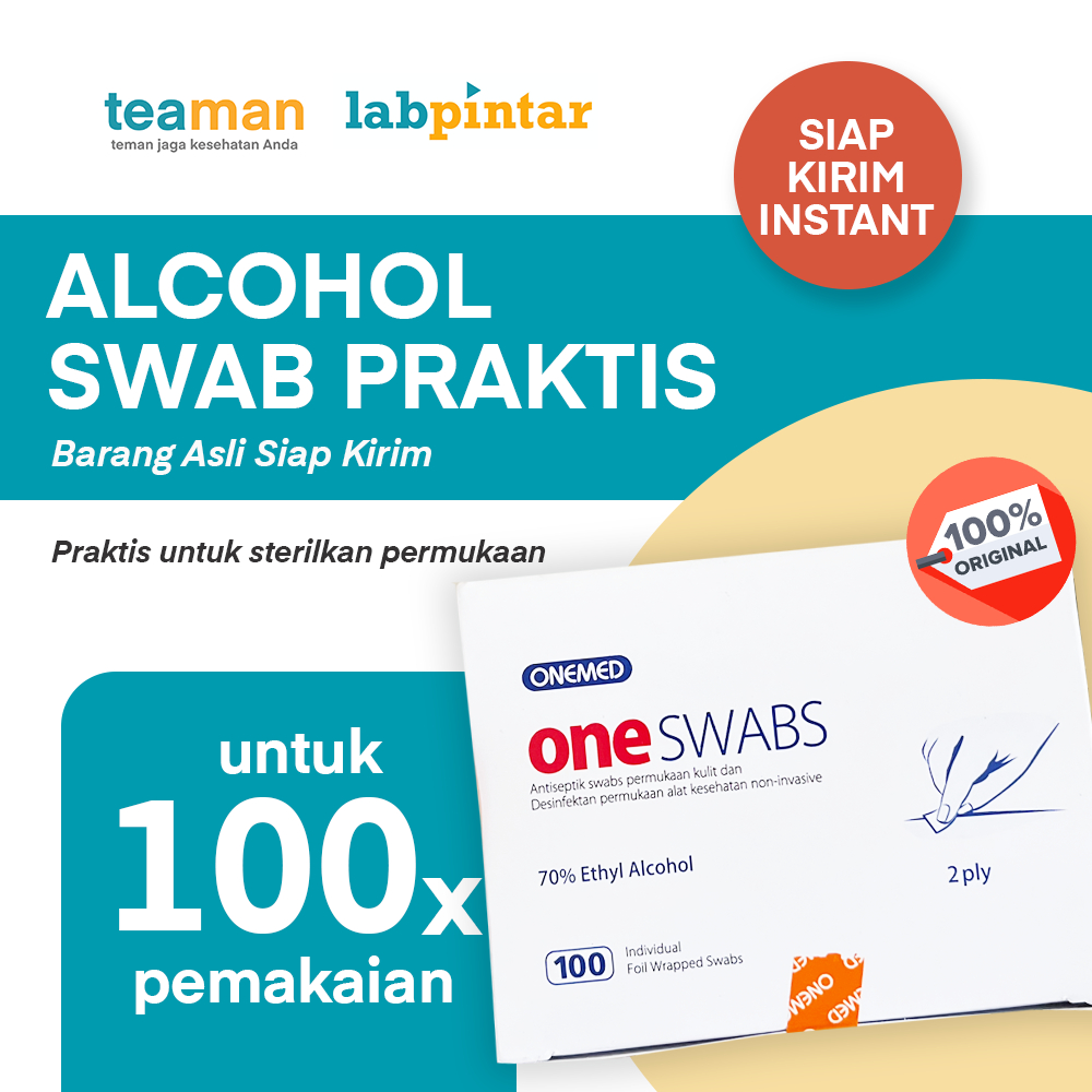 Jual Alcohol Swab Oneswab Kapas Tisu Tissue Alkohol Pads One Swab p3k ...