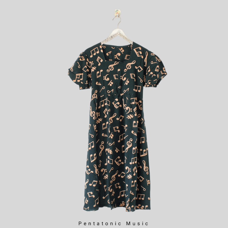 Jual Waltz Dress Dark Green Kado Hadiah Pentatonic Music Baju Wanita ...