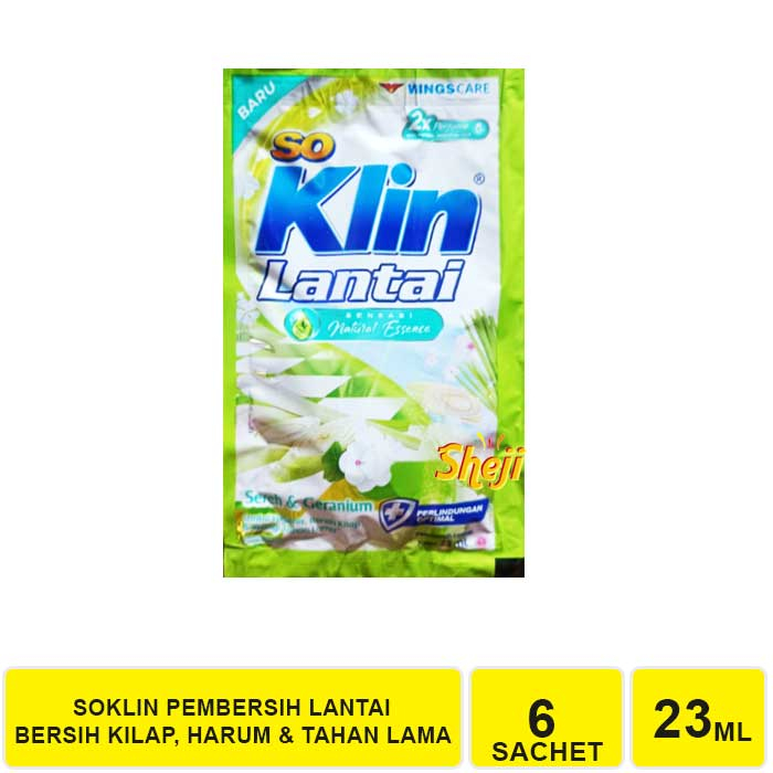 Jual SOKLIN LANTAI SACHET 23 ML (ISI 6 SACHET) | Shopee Indonesia