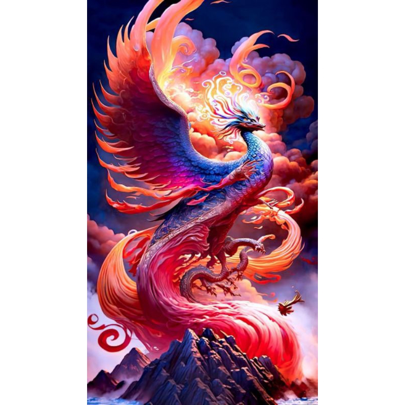 Jual Poster Cetak, BURUNG PHOENIX, Ukuran JUMBO, 100x70cm DAN 150x100cm ...