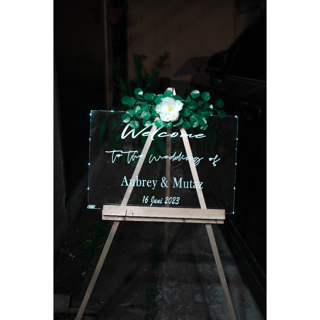 Jual Akrilik Welcome sign Wedding BISA DIKIRIM KELUAR KOTA Acrylic ...