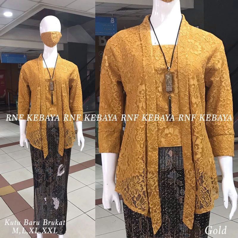 Jual Termurah !!! Set kebaya kutubaru brokat plus rok Plisket / kebaya brokat modern / untuk ...