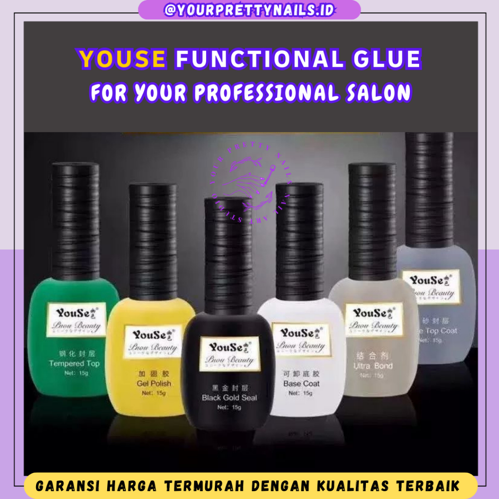 Jual YOUSE 15ML Professional Nail Gel Polish Base Coat / Top Coat ...