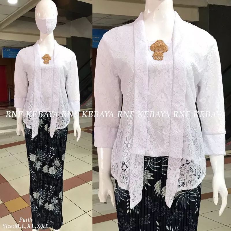 Jual Termurah !!! Set kebaya kutubaru brokat plus rok Plisket / kebaya brokat modern / untuk ...