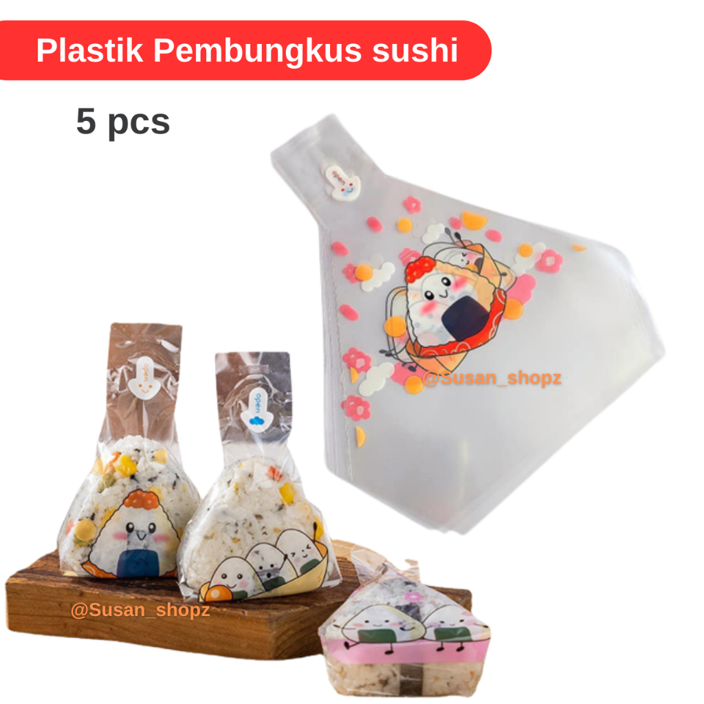Jual Plastik Pembungkus Nasi Onigiri Roti Kue Bermotif | Shopee Indonesia