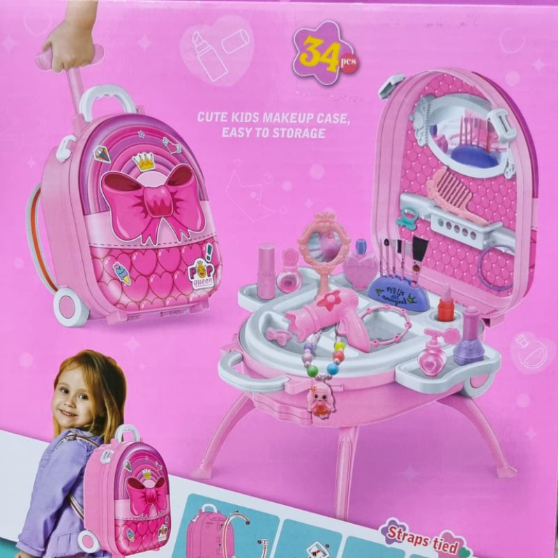 Jual Mainan Anak Meja Rias Koper Trolly 916-79 Beauty Dressing Koper ...