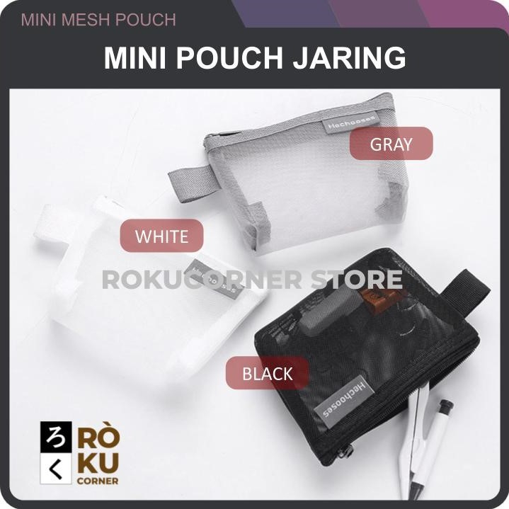 Jual Pouch Mini Jaring Tas Tempat Pensil Kosmetik Dompet Koin ...