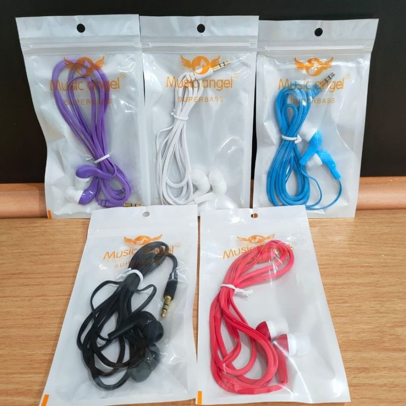 Jual Headset Earphone Music Angel Extra Bass | Shopee Indonesia
