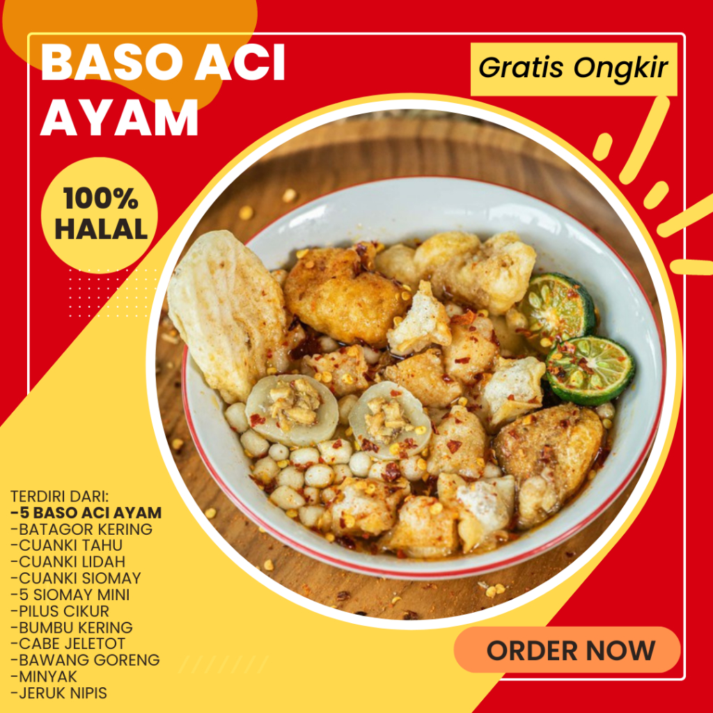 Jual Baso Aci Isi AYAM | Pentol Aci Cuanki Batagor Khas Pedas Jajanan ...