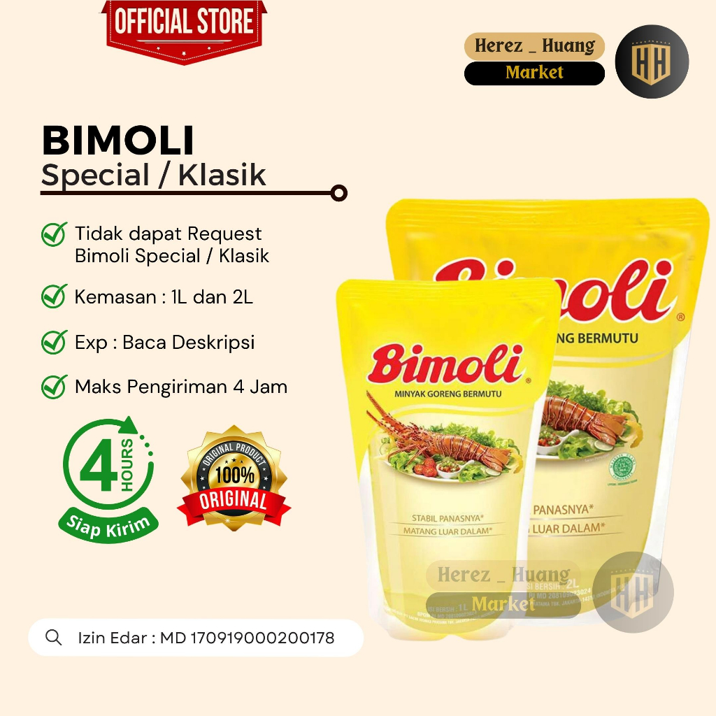 Jual Bimoli Special / Bimoli Klasik Minyak Goreng Kemasan 2 Liter & 1 ...