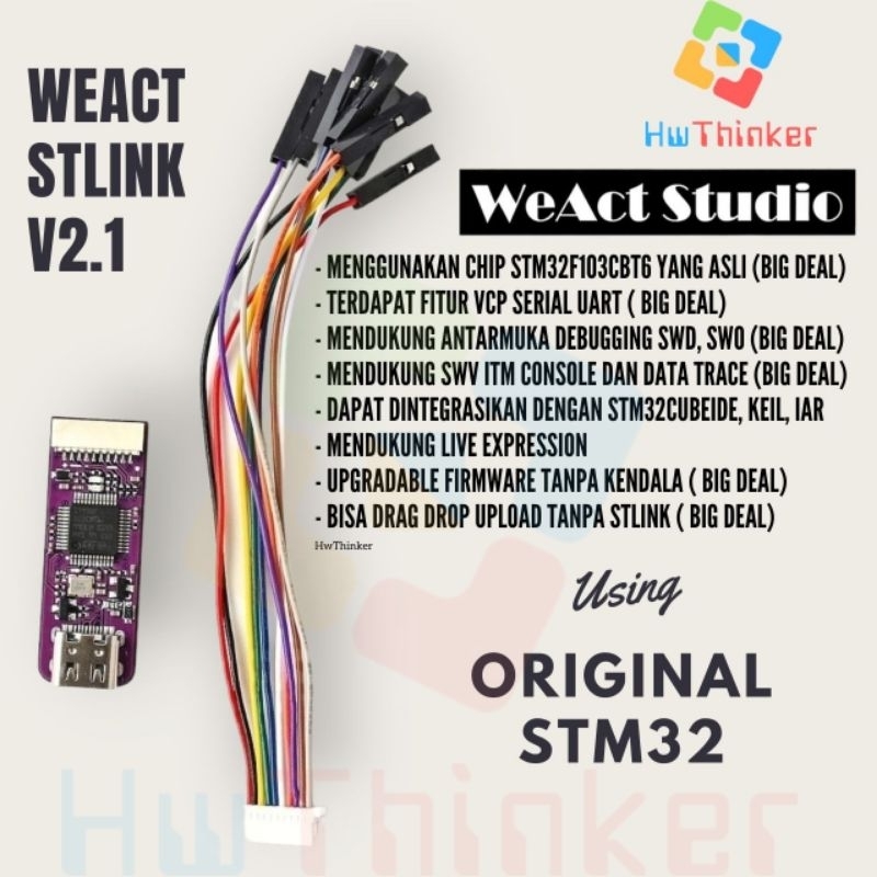 Jual Weact Mini Debugger St Link Stlink V2 1 Swd Swo Simulator Download Programmer Dan Modul Usb