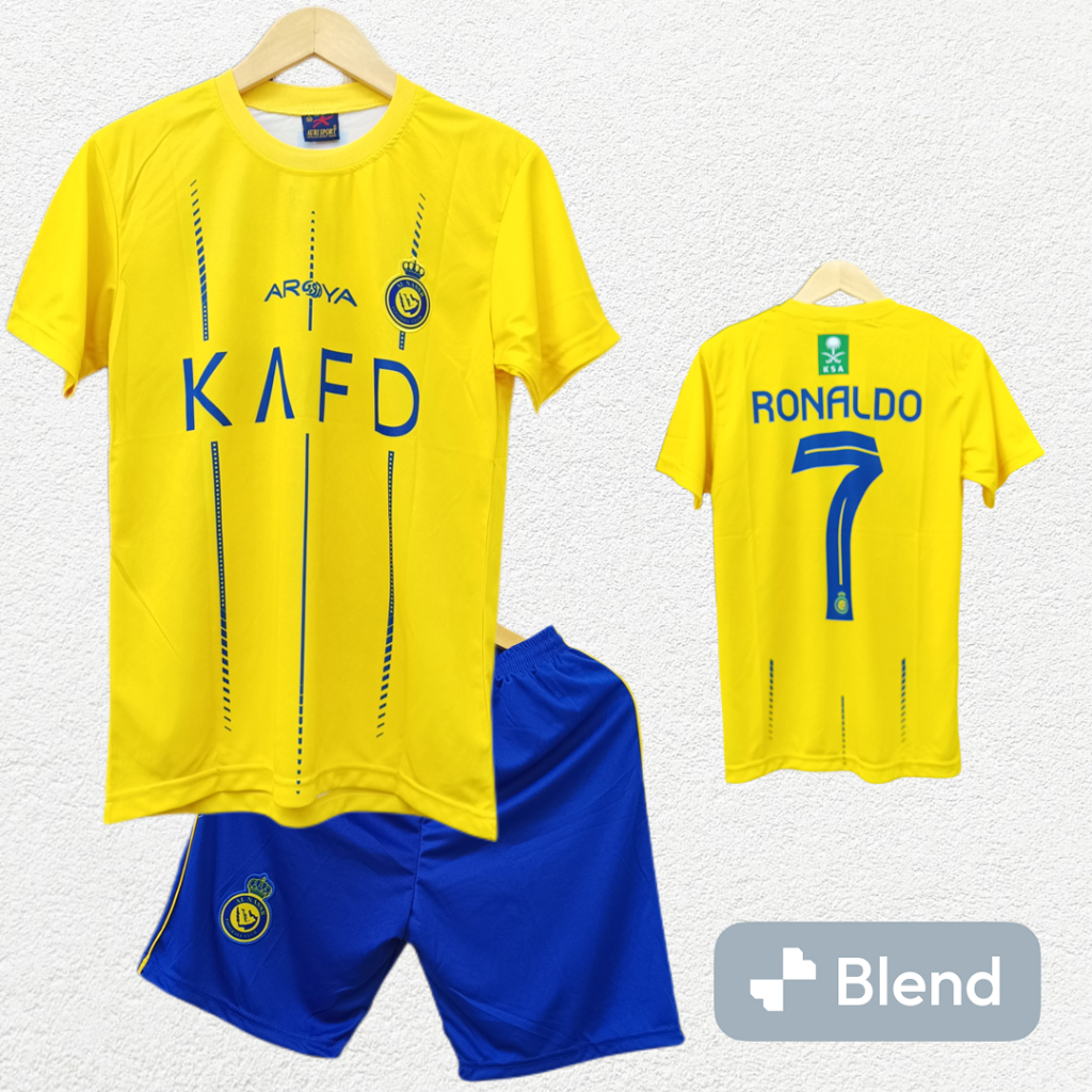 Jual Setelan Jersey Al Nassr Home 2023 2024 Jersey Al Nassr Terbaru