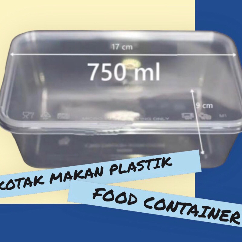 Jual Thinwall 750 Ml Food Container 750 Ml Kotak Makan 750 Ml