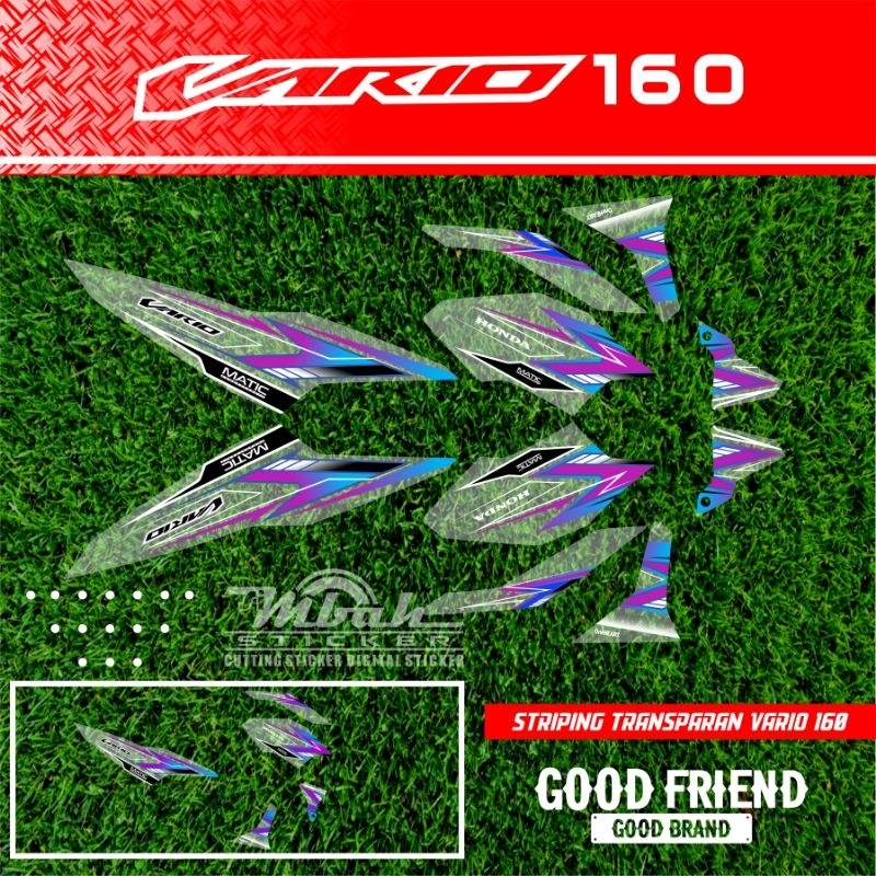 Jual Vario 160 striping transparan design 1 | striping motor | sticker ...