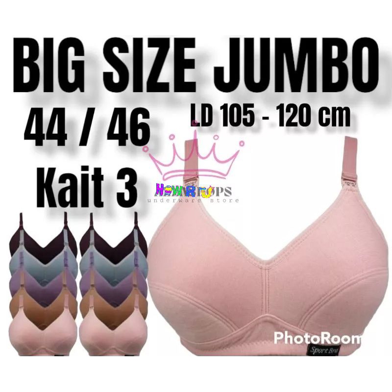 Jual TERLARIS BH SPORT BRA SUPER JUMBO 44 46 48 50 52 52 KAIT 3 QUALITY IMPORT// SPORT BRA ...