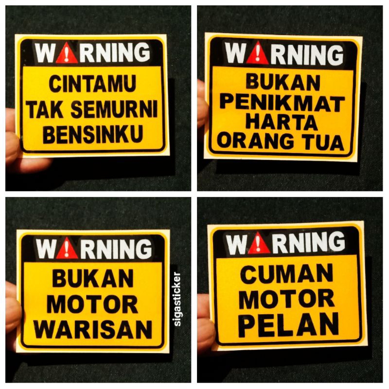 Jual Stiker STICKER WARNING CUTTING STICKER ASESORIES MOTOR | Shopee ...