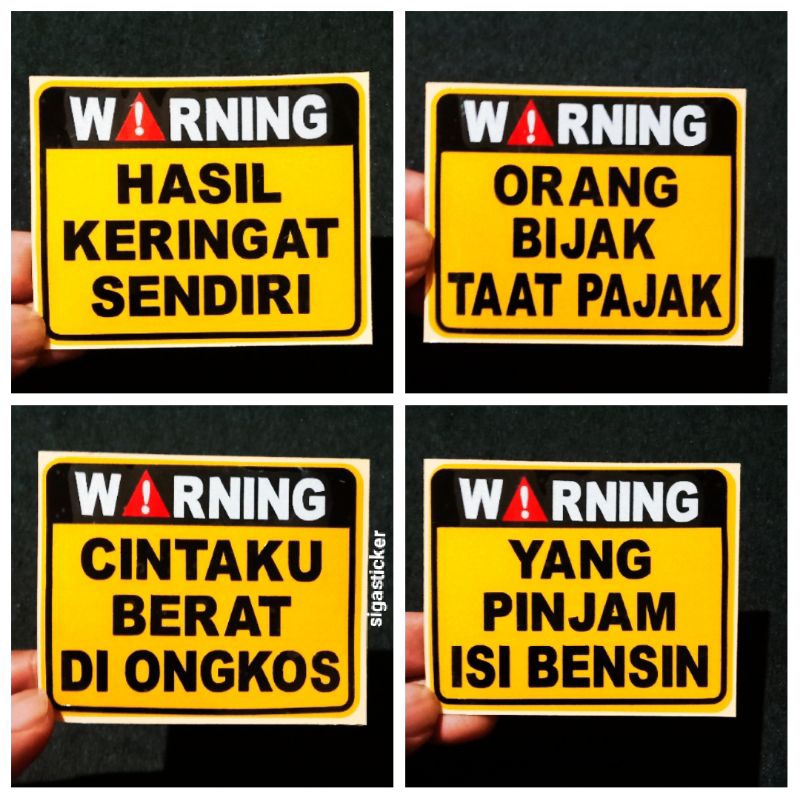 Jual Stiker STICKER WARNING CUTTING STICKER ASESORIES MOTOR | Shopee ...