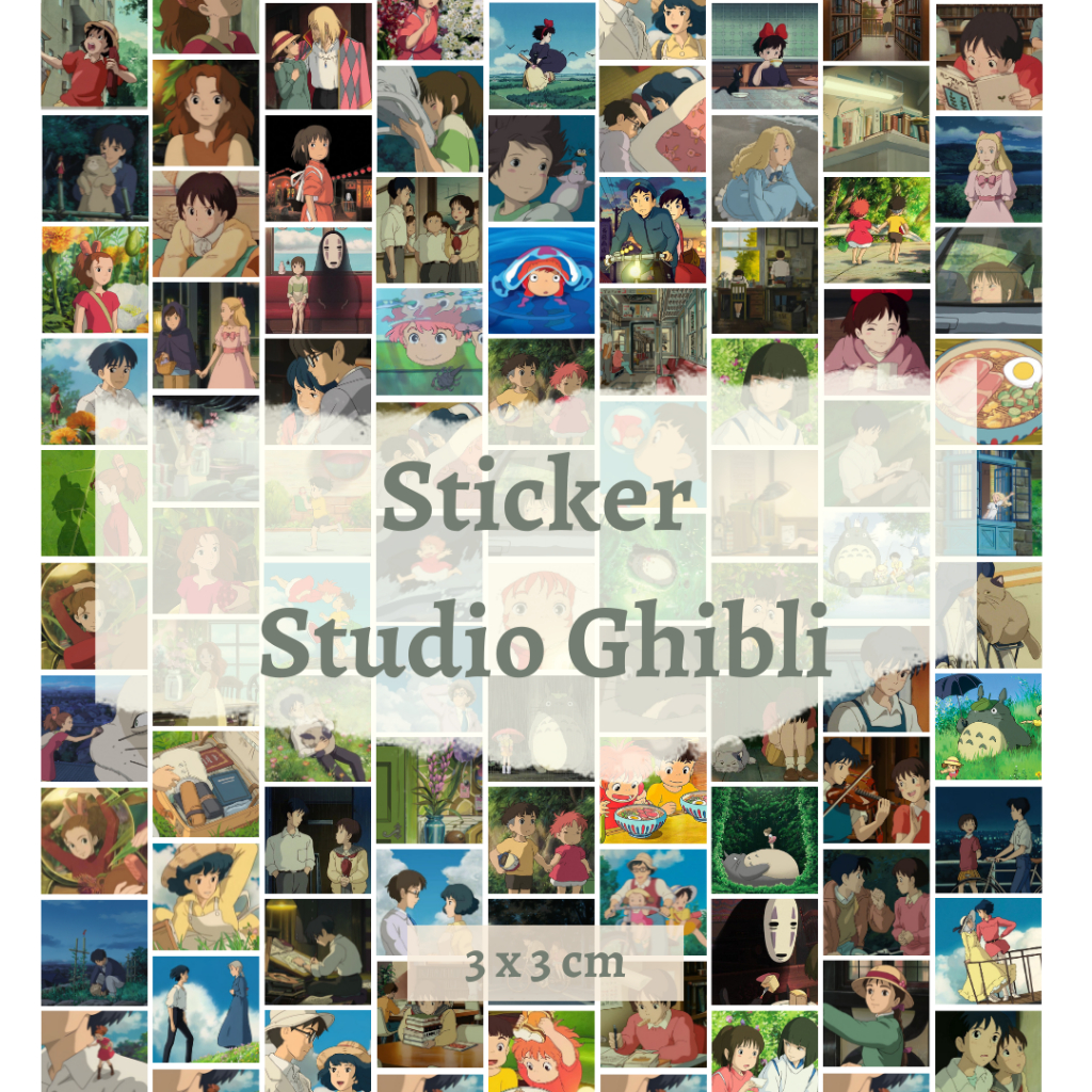 Jual 35PCS | sticker studio ghibli | Ponyo | Neighbor Totoro | Arrietty ...