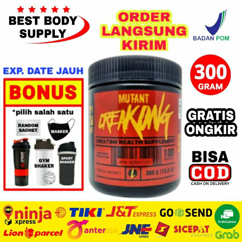 Jual Mutant Creakong 300 gram Mutant Creatine Powder 300 gr BPOM Mutan ...