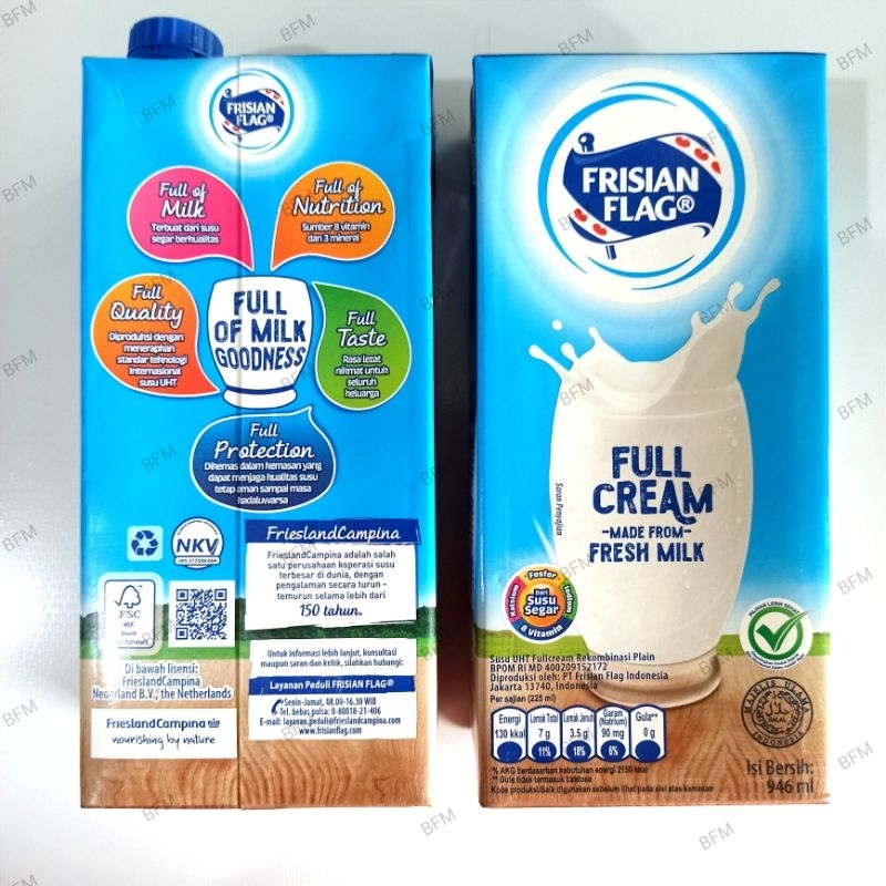 Jual Frisian Flag Susu UHT Full Cream 946 Ml | Shopee Indonesia
