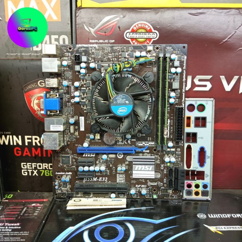 Jual PAKET Motherboard MSI socket LGA 1156 Processor Intel Core i3 RAM ...