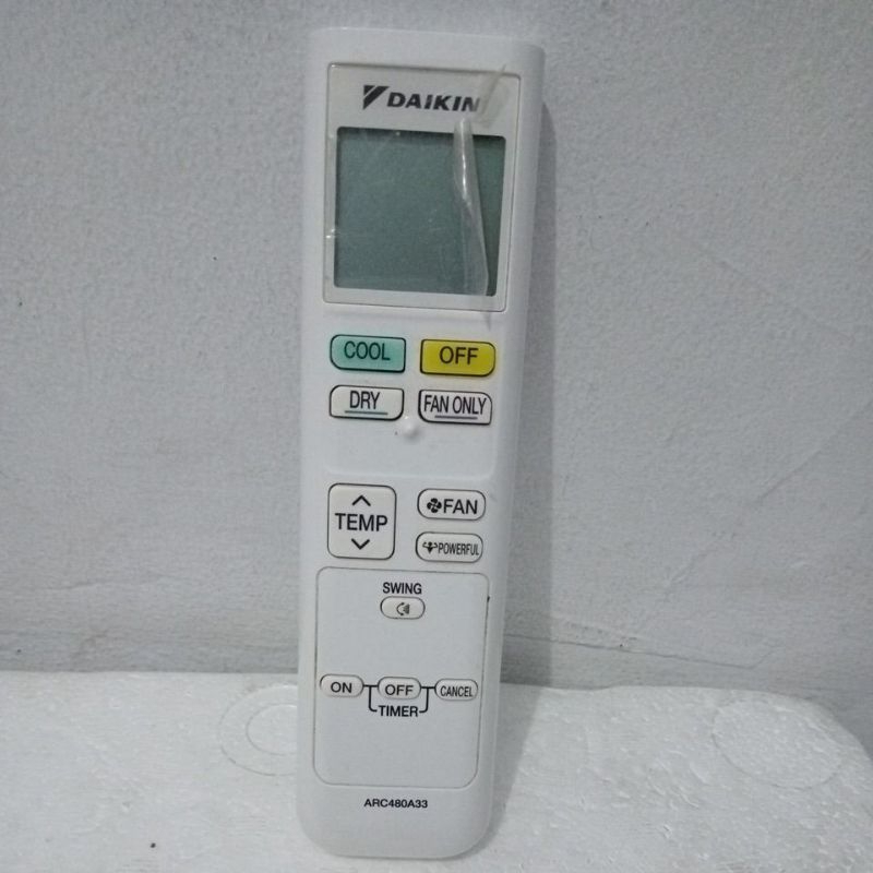 Jual REMOTE AC BARU DAIKIN ORIGINAL TIPE ARC480A33 | Shopee Indonesia