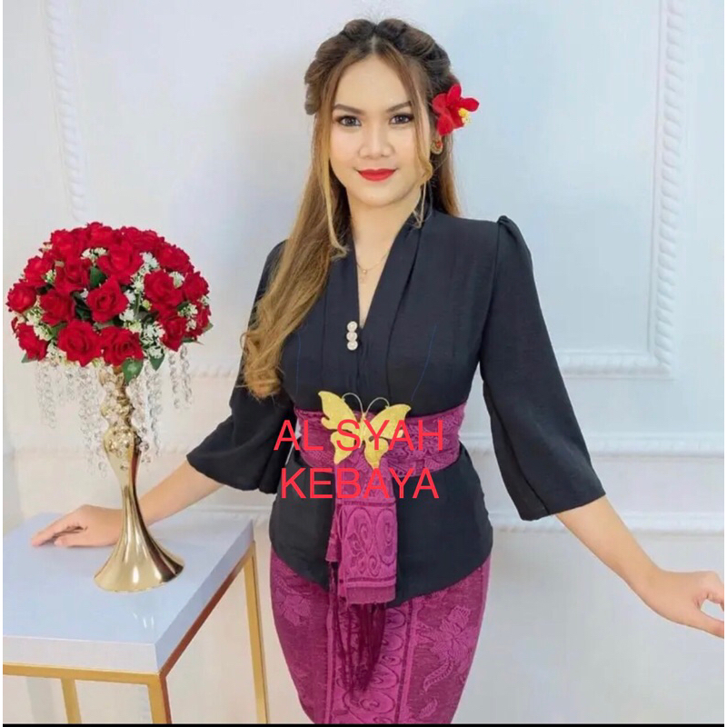 Jual (kebaya saja) kebaya Kartini airflow lengan lonceng | Shopee Indonesia