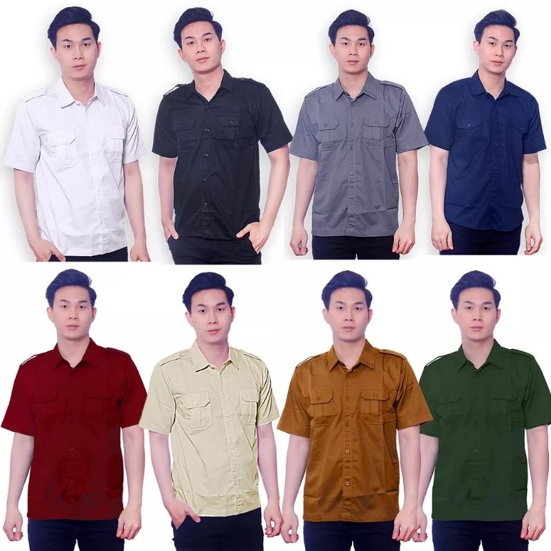 Jual DanieL Baju Seragam PDH Hitam Tangan Pendek, Kemeja Putih , Kemeja ...