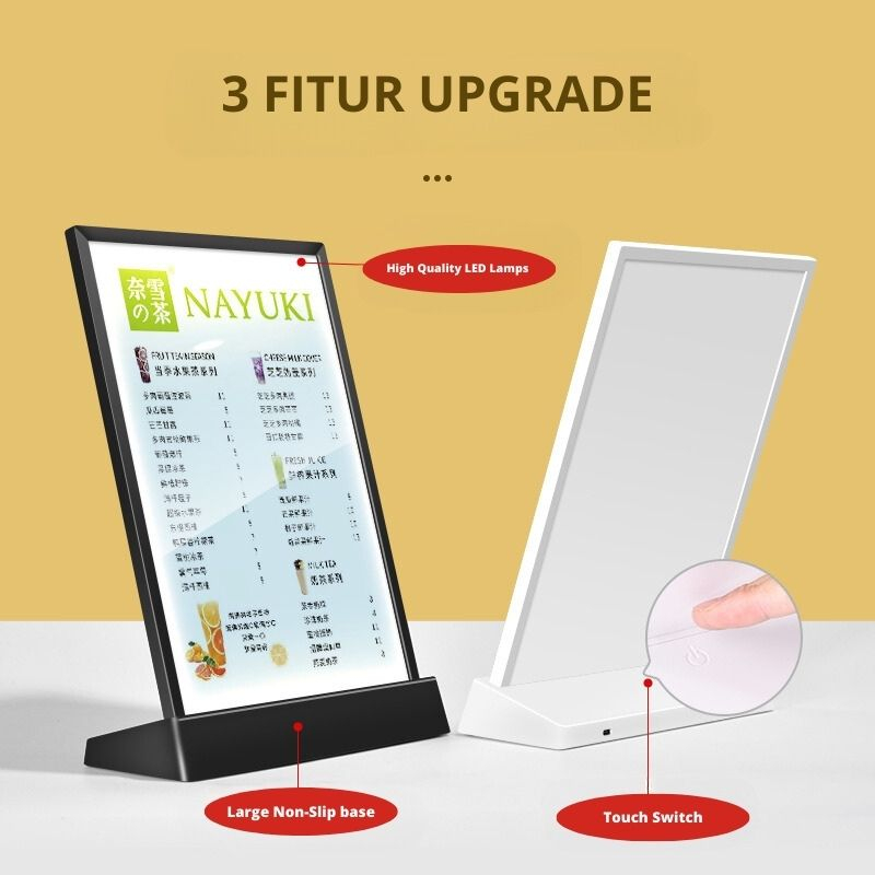 Jual LED Table Stand Light Box/ Light Box Menu /Daftar Menu/Slim Light Box/ Light Box Table Menu ...