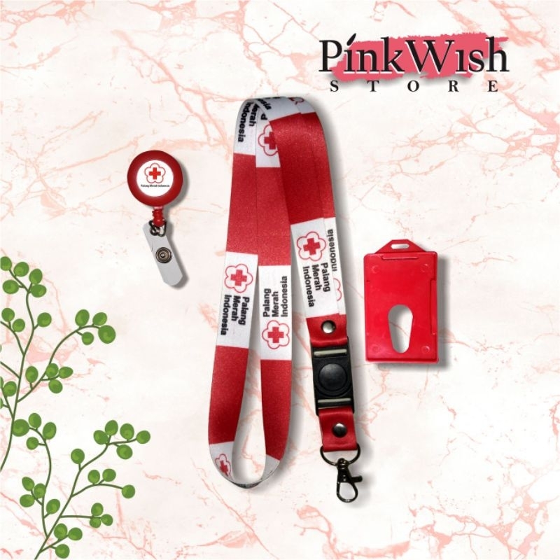 Jual Tali idcard PMI Palang Merah Indonesia Lanyard PMI Kalung PMI ...