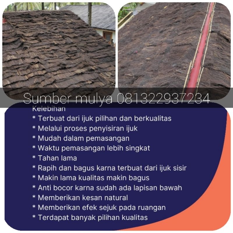 Jual atap ijuk ukuran custom | Shopee Indonesia