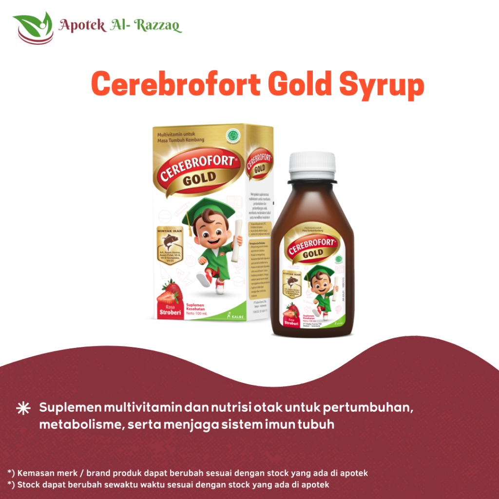 Jual Cerebrofort Gold Syrup 100 ml - Multivitamin | Shopee Indonesia
