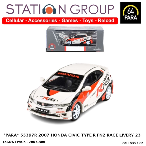 Jual PARA 55397R 2007 HONDA CIVIC TYPE R FN2 RACE LIVERY - DIECAST ...